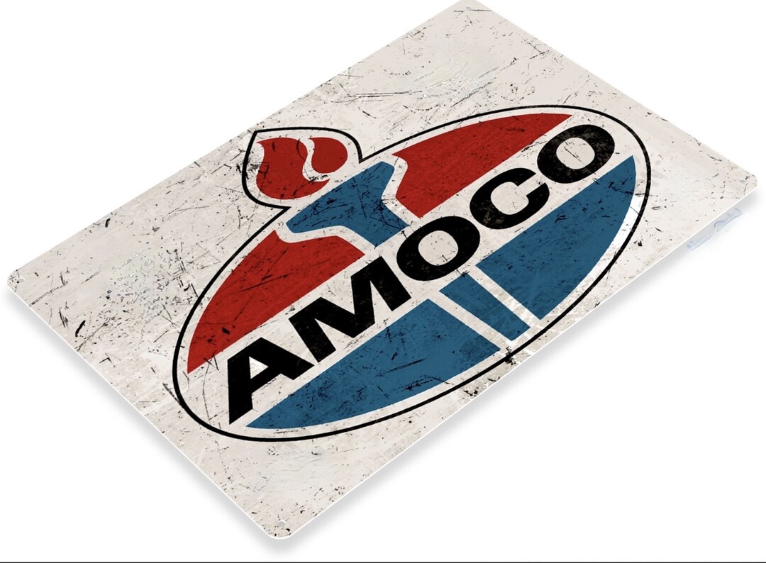 Amoco 11x8 Inch Tin Sign Gasoline Globe Advertisement Ad Refining ...
