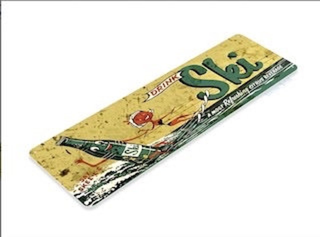 Ski Cola Tin Sign 11x4 Inch Chattanooga Tennessee Ski Chaser Oranta Dry ...