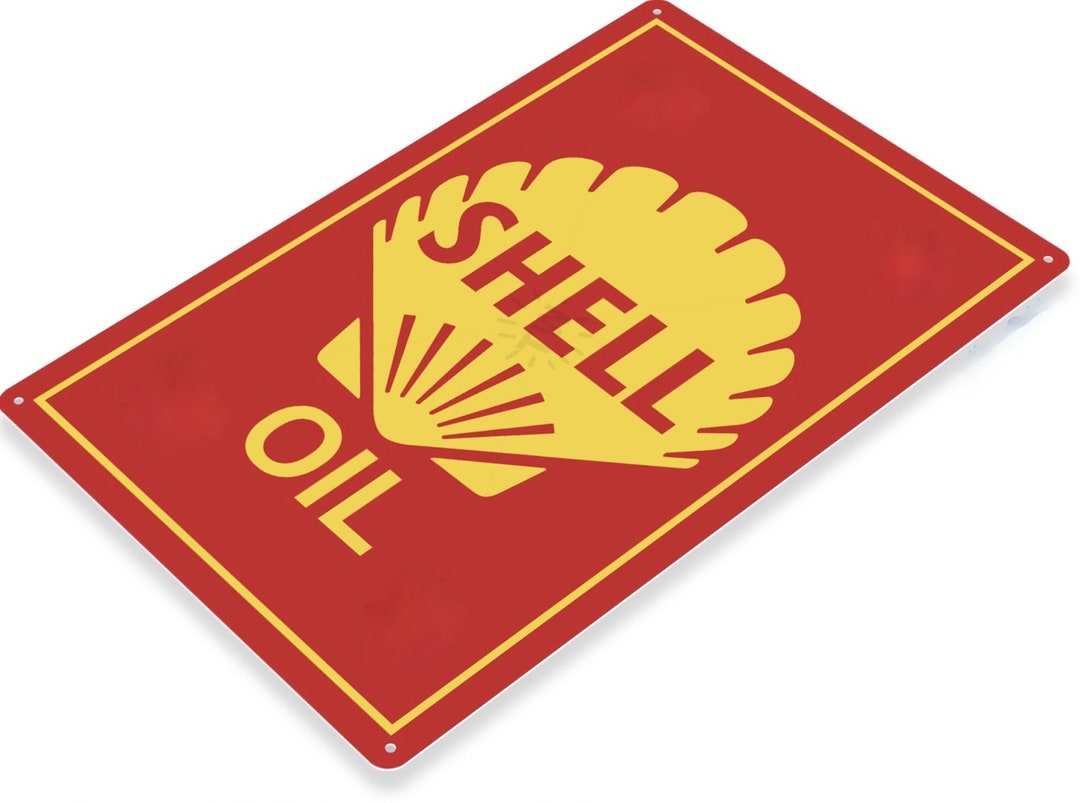 Shell Tin Sign 11x8 Inch Motor Oil Gas Gasoline Retro Service Station ...