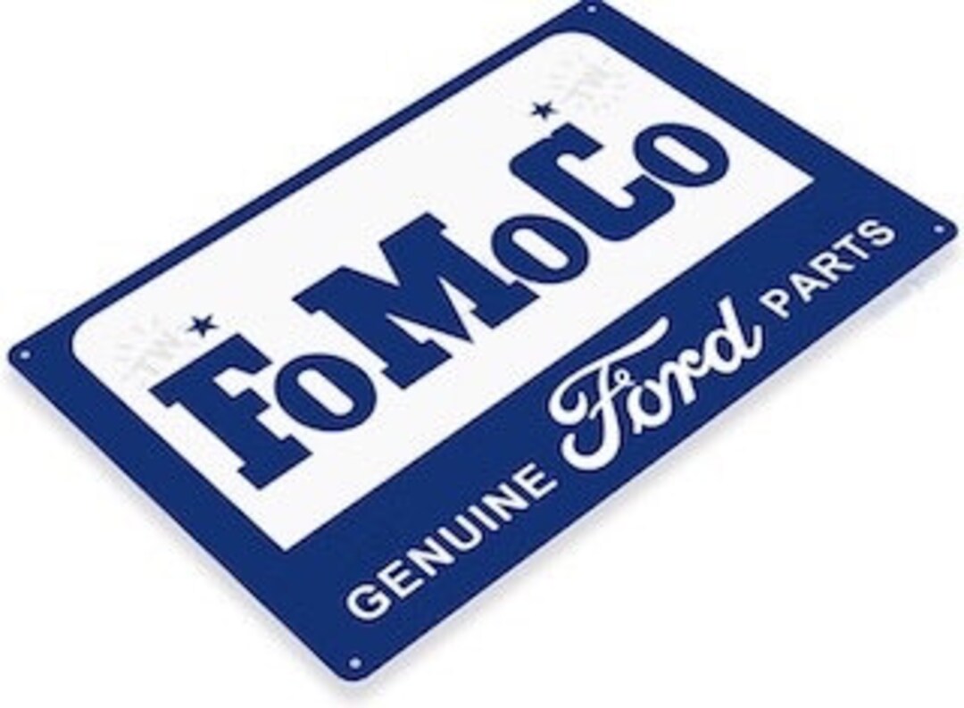 Ford FOMOCO 11x8 Inch Tin Sign Motorsports Factory Authorized Parts ...