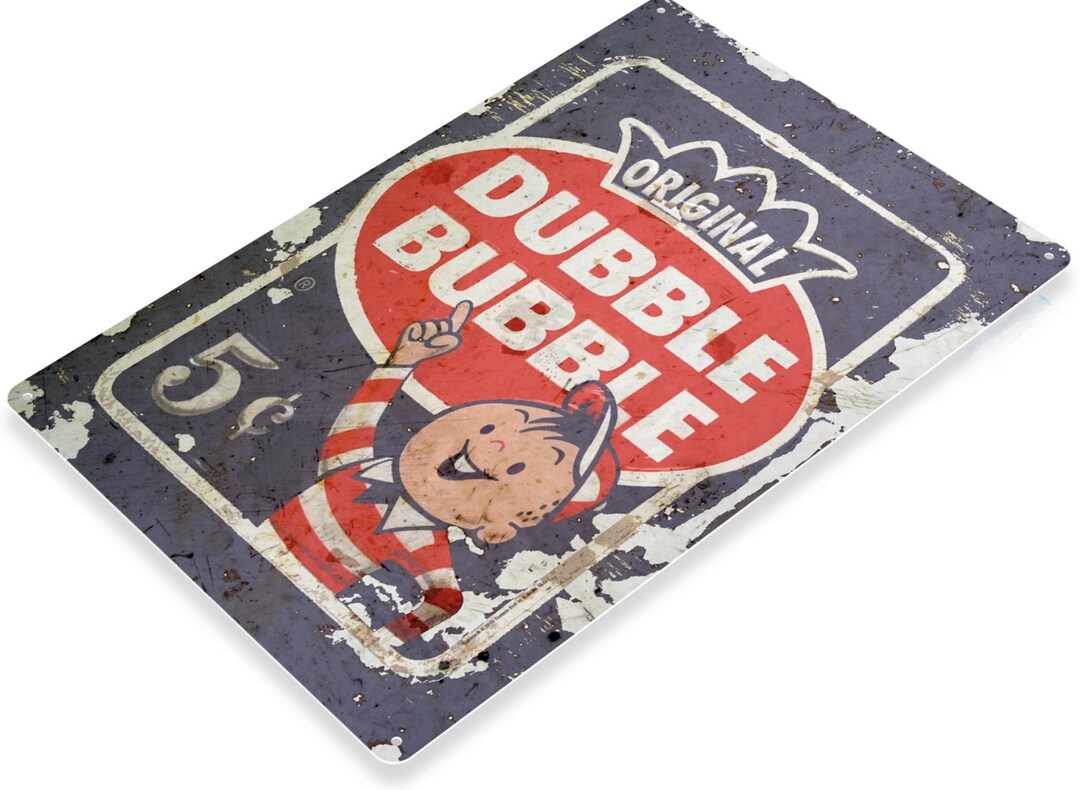 Double Bubble 11x8 Inch Tin Sign 1928 Fleer Manufacturing Company ...