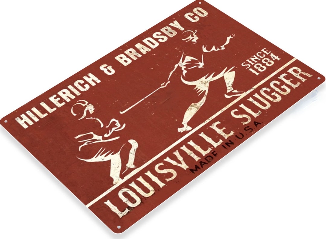 Louisville Slugger 11x8 Inch Tin Sign Baseball Hillerich & - Etsy