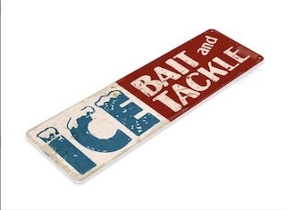 Ice Beer Bait Tackle Tin Sign 11x4 Inch Retro Bait Shop Store - Etsy