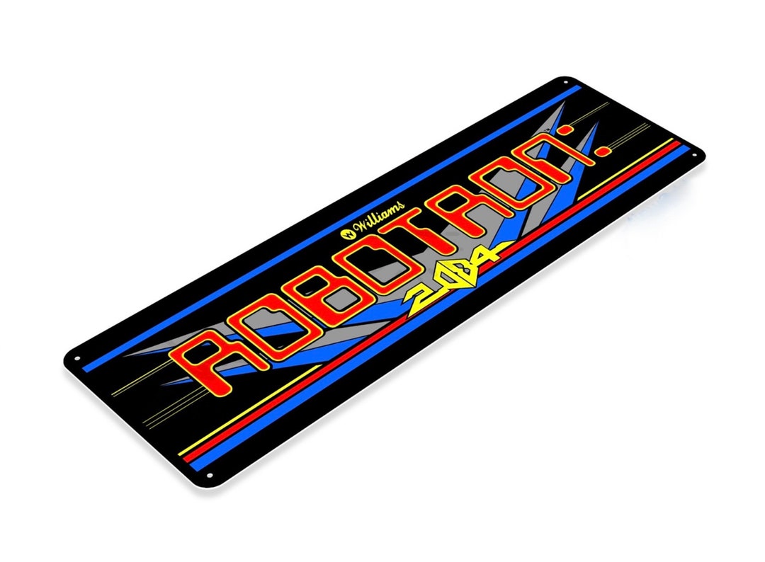 Robotron Video Game Tin Sign 11x4 Inch Stand up Arcade Border Coin Op ...