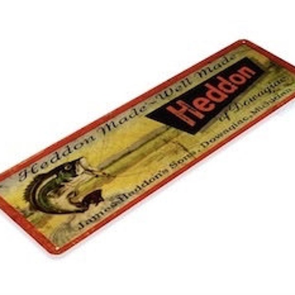 Heddon Fishing Sign - Etsy