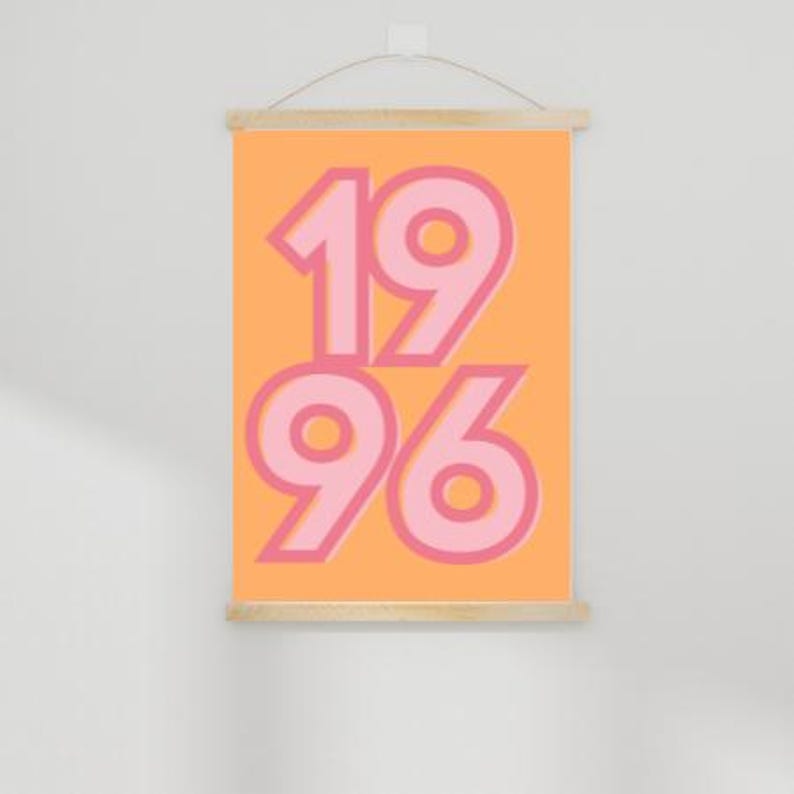 Custom Birth Year Poster Print | Birthday Gift, Gallery Wall (digital ...