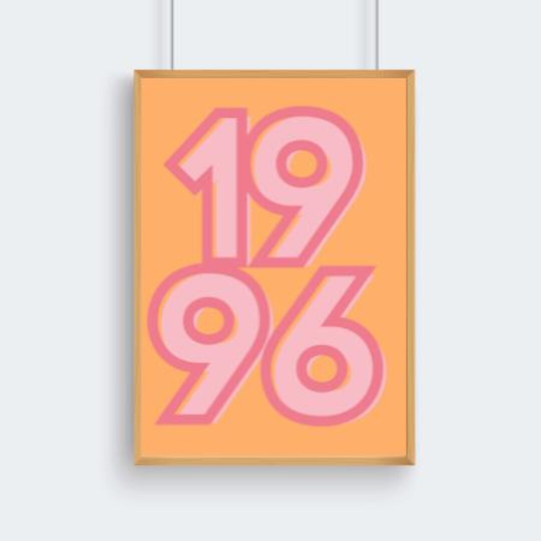 Custom Birth Year Digital Download Poster Print | Custom Template ...