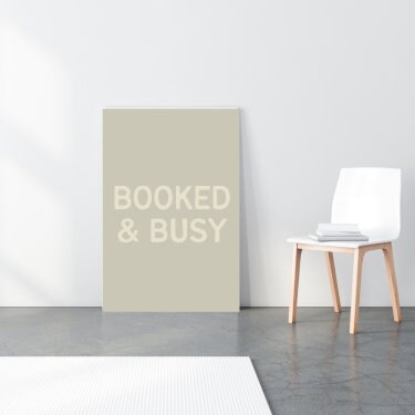 Booked & Busy Poster digital Download Home Office, Wall Art, Home Decor ...