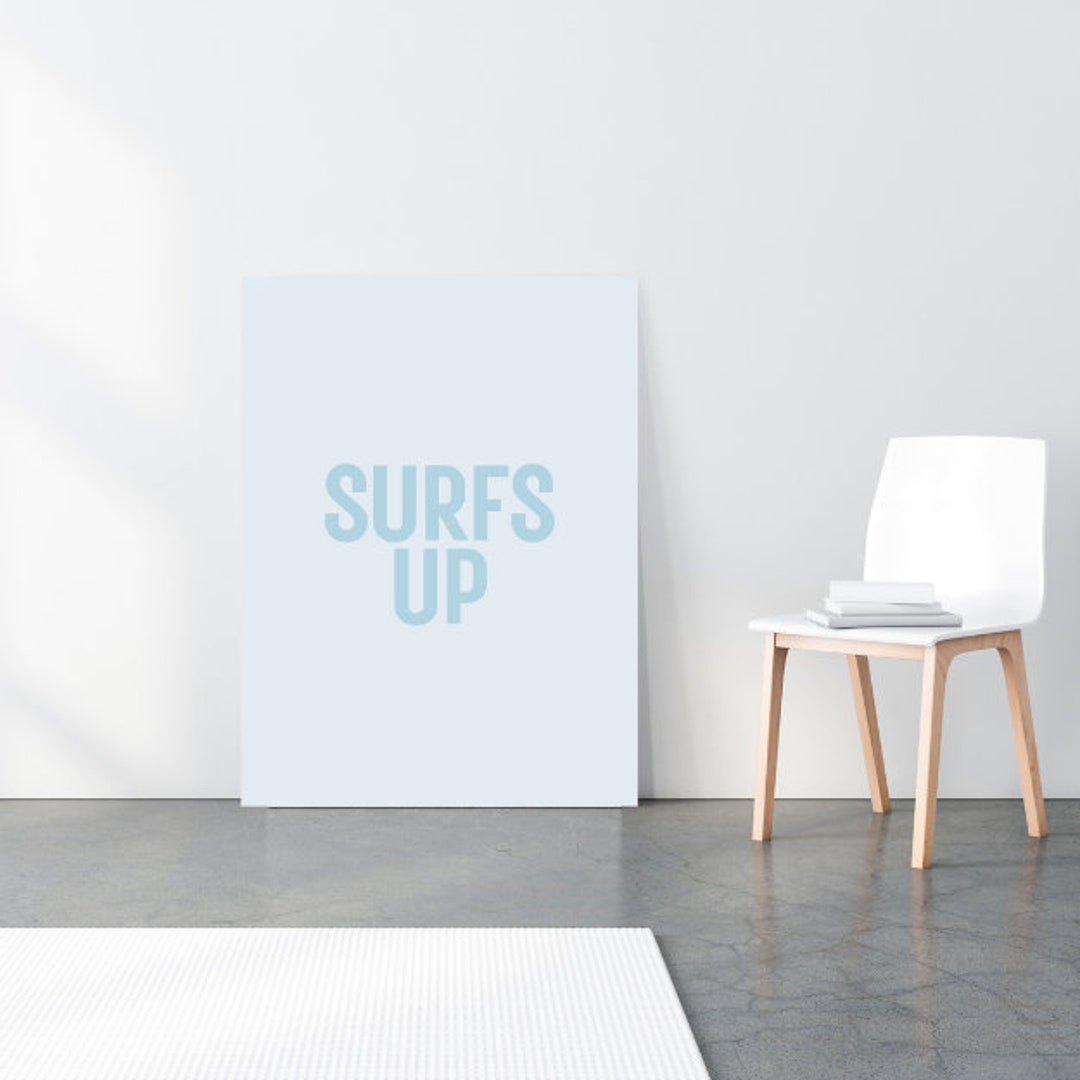 Surfs up Wall Poster (digital Download) | Coastal Home Decor, Beach ...