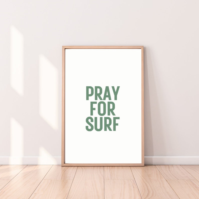 Pray for Surf Digital Download Poster Print | Surf, Sea, Ocean Home ...