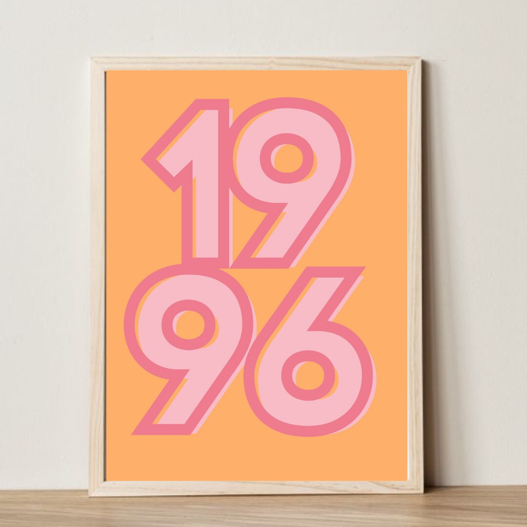 Custom Birth Year Digital Download Poster Print Custom Template, Birth ...