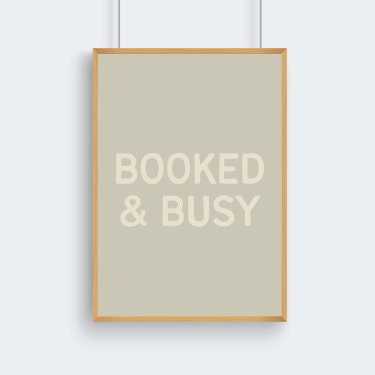 Booked & Busy Poster digital Download Home Office, Wall Art, Home Decor ...