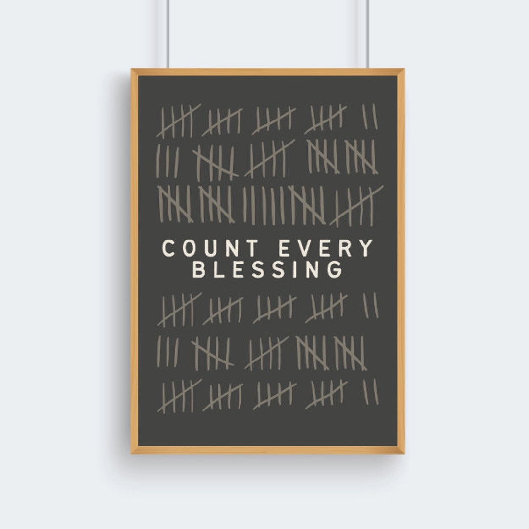 Count Your Blessing Poster (digital Download) | Home Decor, Wall Art ...
