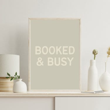 Booked & Busy Poster digital Download Home Office, Wall Art, Home Decor ...