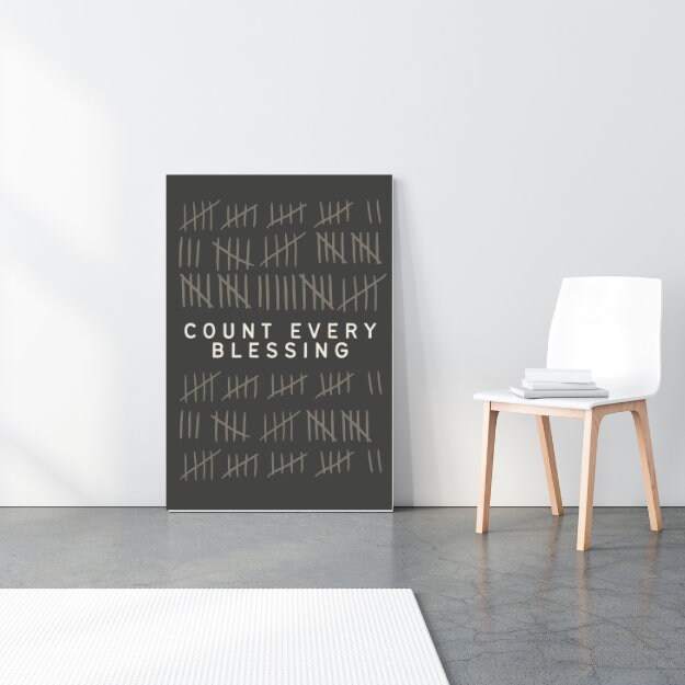 Count Your Blessing Poster digital Download Home Decor, Wall Art, Print ...