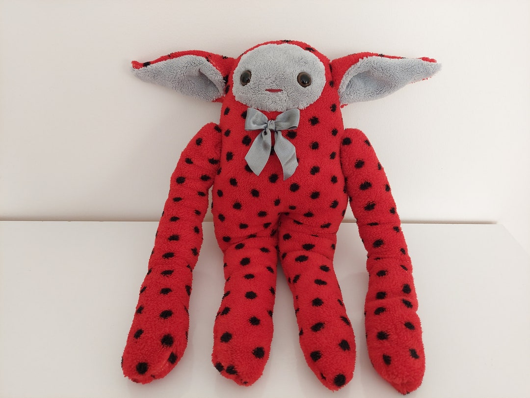 Red Cute Plush, Sweet Plushie, Ooak, Handmade Toy, Stuffed Plush - Etsy