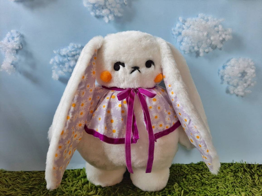 Handmade Bunny Plush, Embroidery Plush, Cute Bunny, Plush for Friend ...