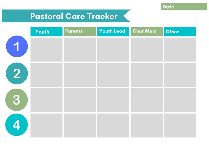 Youth Ministry Pastoral Care Tracker - Etsy