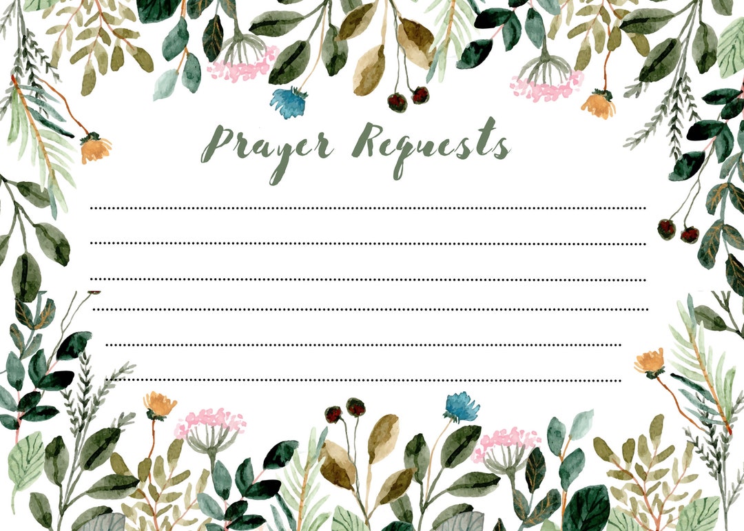Prayer Request Cards - Etsy
