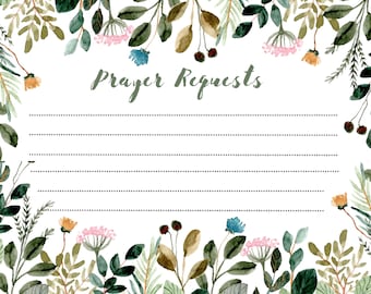 Prayer Request Cards Printable Prayer Request Cards Bible Verse Cards ...