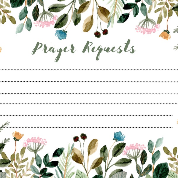 Prayer Request Cards - Etsy