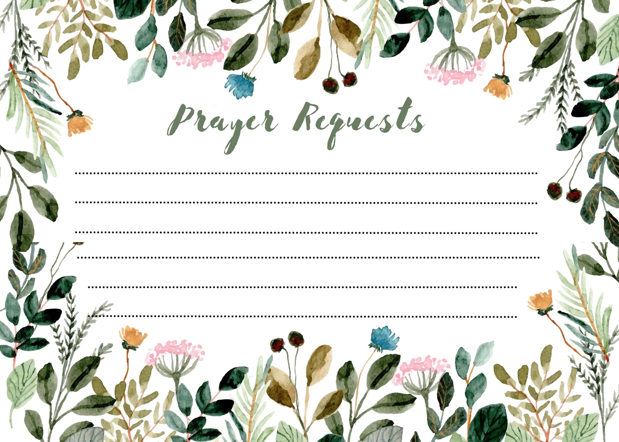 Prayer Request Cards - Etsy