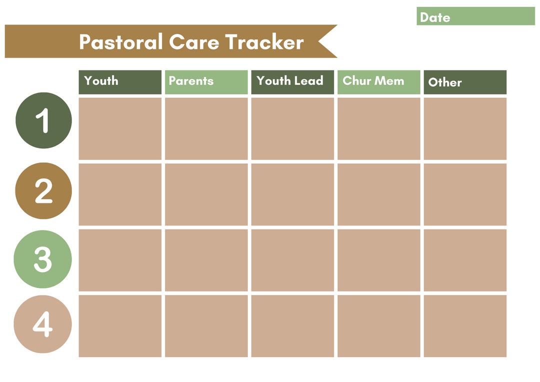 Youth Ministry Pastoral Care Tracker - Etsy