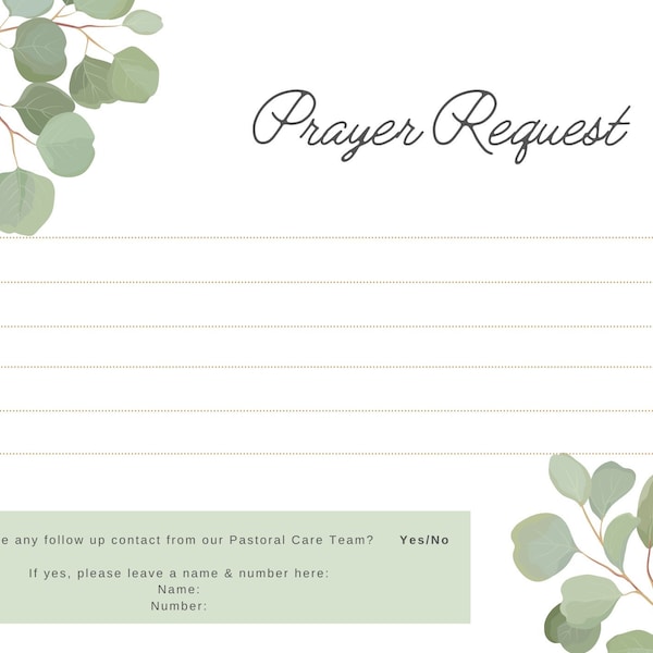 Prayer Request Cards Templates - Etsy