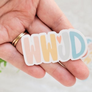 WWJD What Would Jesus Do Acronym Pastel 90s Inspired Laminated Vinyl ...