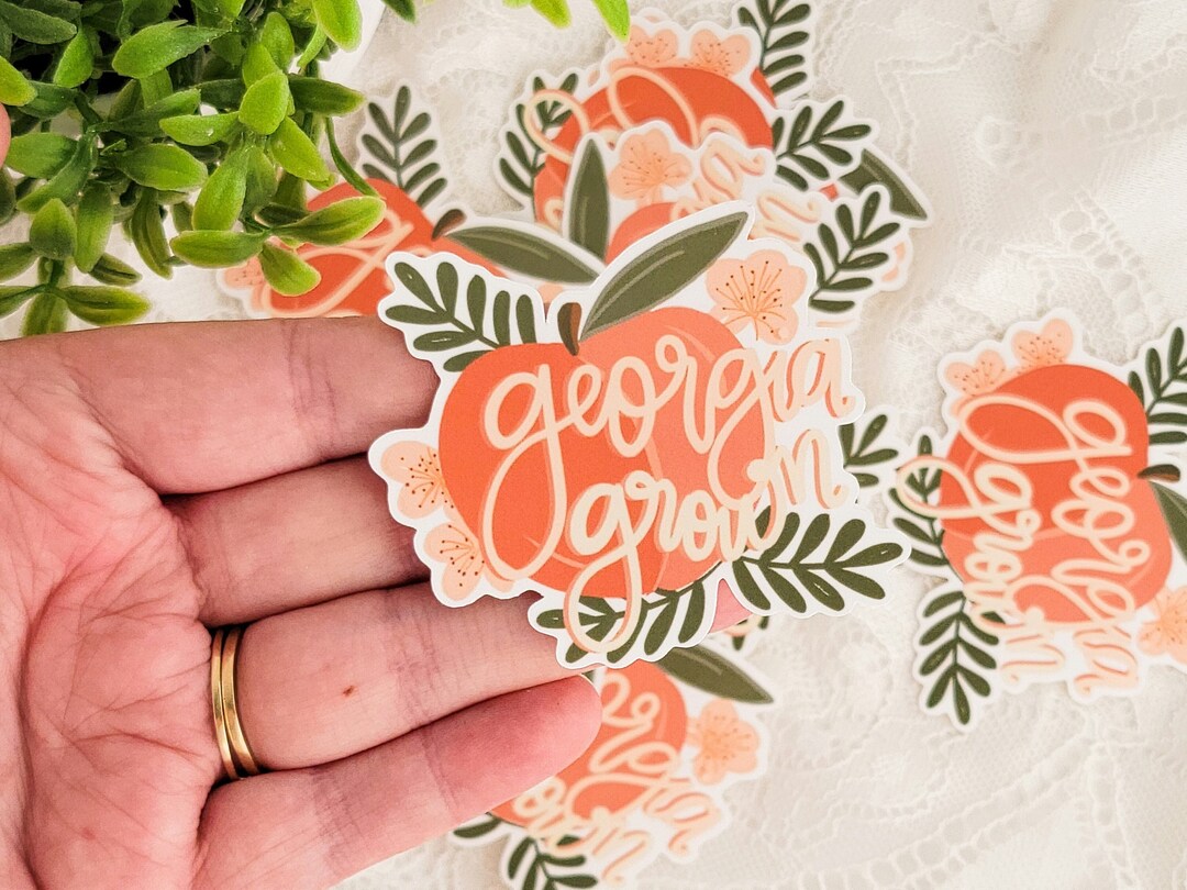 Georgia Peach State Sticker Home State Sticker for Planners, Laptops ...