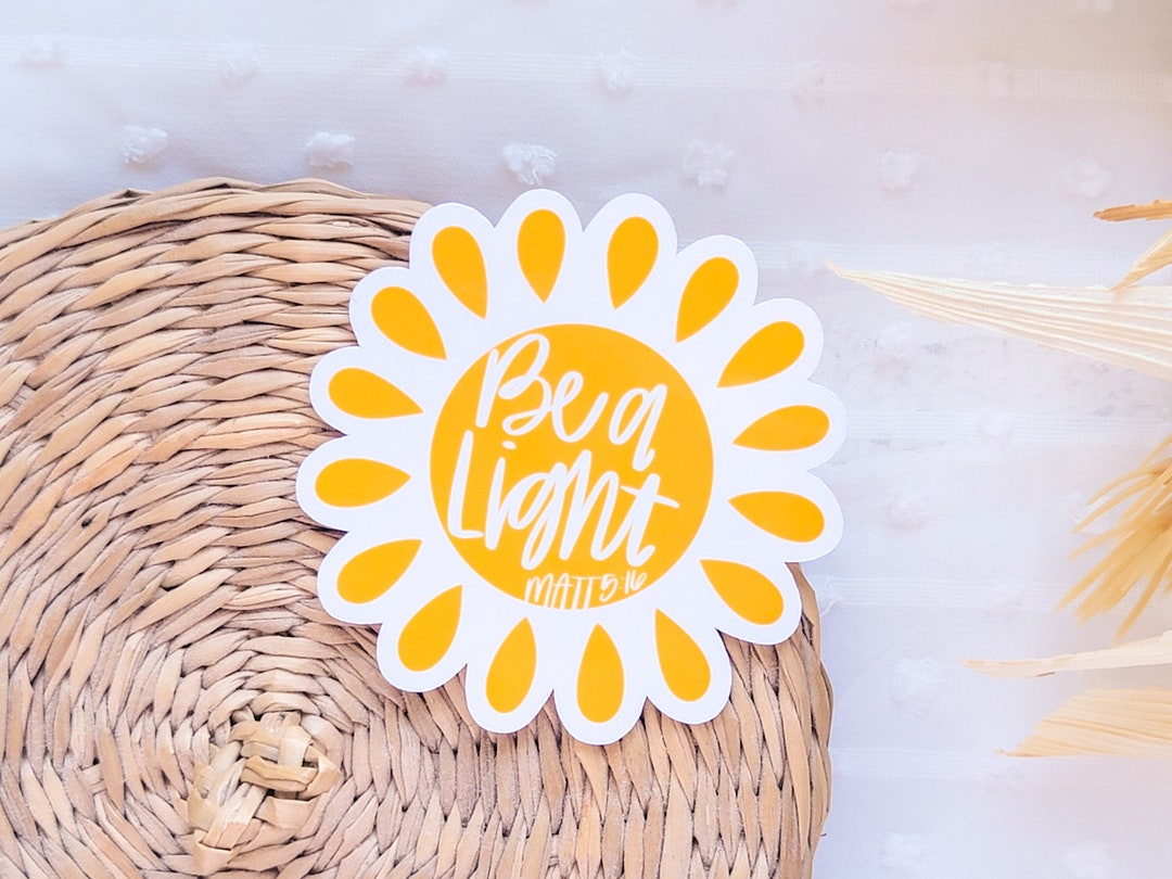 Be A Light Sun Bible Verse Sticker I Faith Sticker Christian Stickers ...