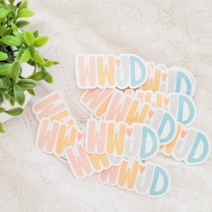 WWJD What Would Jesus Do Acronym Pastel 90s Inspired Laminated Vinyl ...