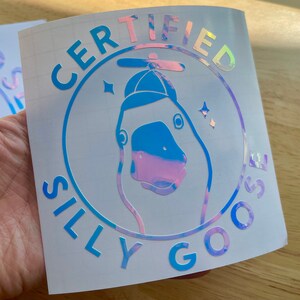 Certified Silly Goose on Board Holographic Bumper Car Window Transfer ...