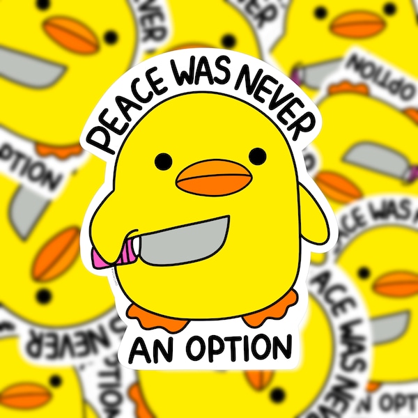 Duck With Knife Sticker - Etsy