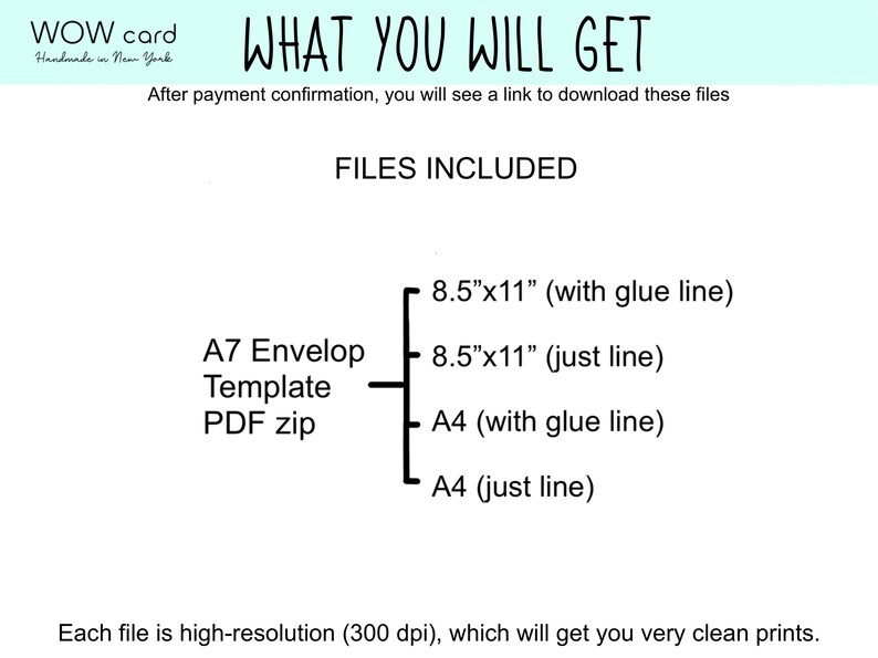 A7 Envelope Template Printable Template for Greeting Card | Etsy