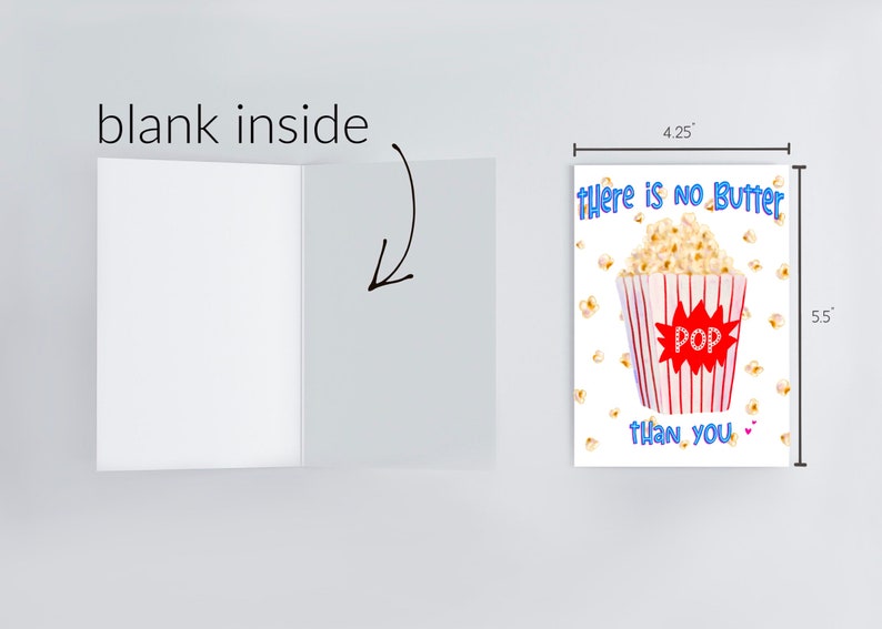 Funny Fathers Day Card Popcorn Pun Card Dad Joke Card No - Etsy