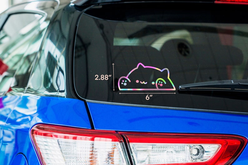 Bongo Cat Hologram Vinyl Sticker Bongo Cat Meme Stickers - Etsy