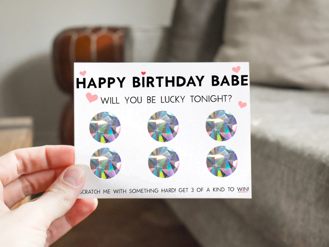 Scratch off Card, Birthday Scratch off Cards, Boyfriend Girlfriend ...
