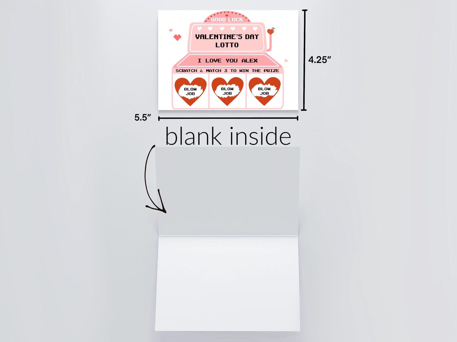 Custom Valentine’s Day Scratch off Card, Valentine’s Day Lotto Game ...