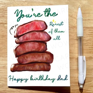 You’re the Rarest of Them All, Happy Fathers Day Card, Gift for Dad ...