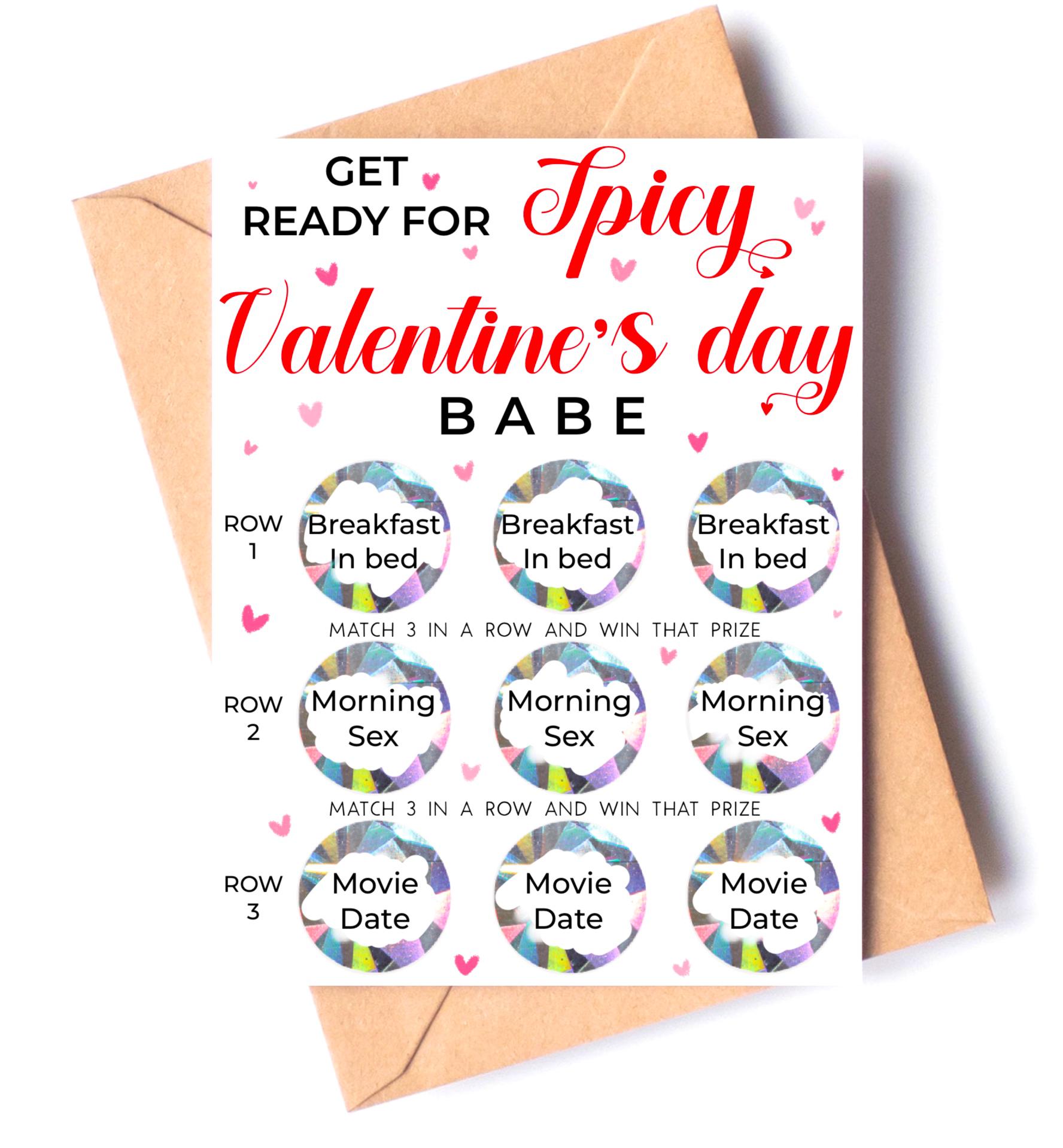 Valentines Day Scratch off Card, Custom Valentines Gift, Dirty Scratch ...