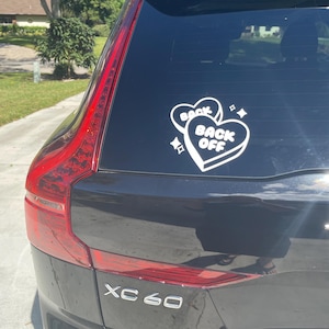 Back off Car Decal, Cute Vinyl Car Decal, Car Stickers, Trendy Car ...
