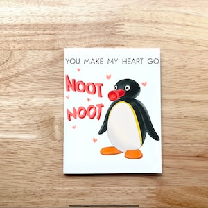 Pingu Anniversary Card, Funny I Love You Card, Pingu Meme Card ...