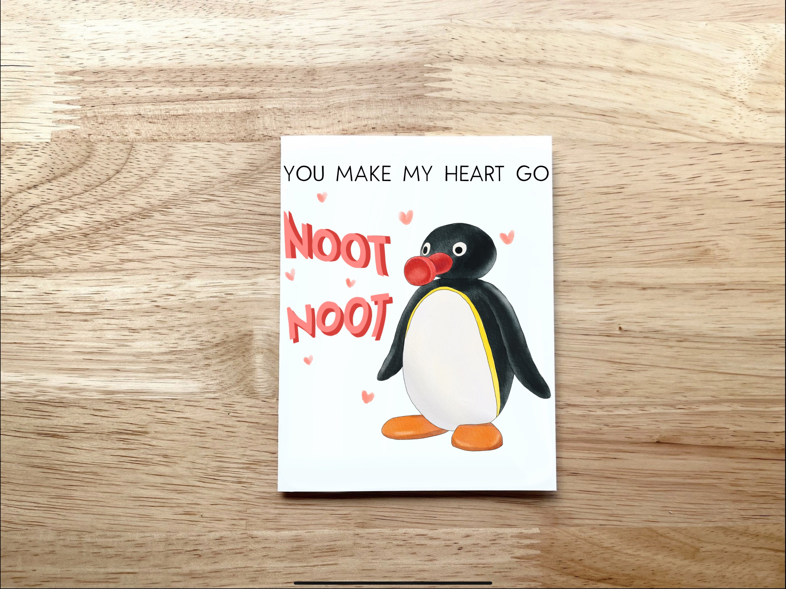 Pingu Anniversary Card, Funny I Love You Card, Pingu Meme Card ...