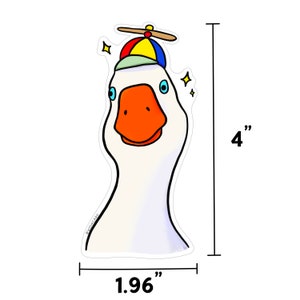Silly Goose Sticker, Goose Meme Sticker, Goose With Hat, Funny Meme ...