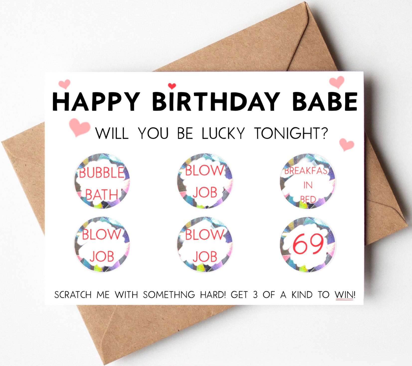 Scratch off Card Birthday Scratch off Cards Boyfriend - Etsy