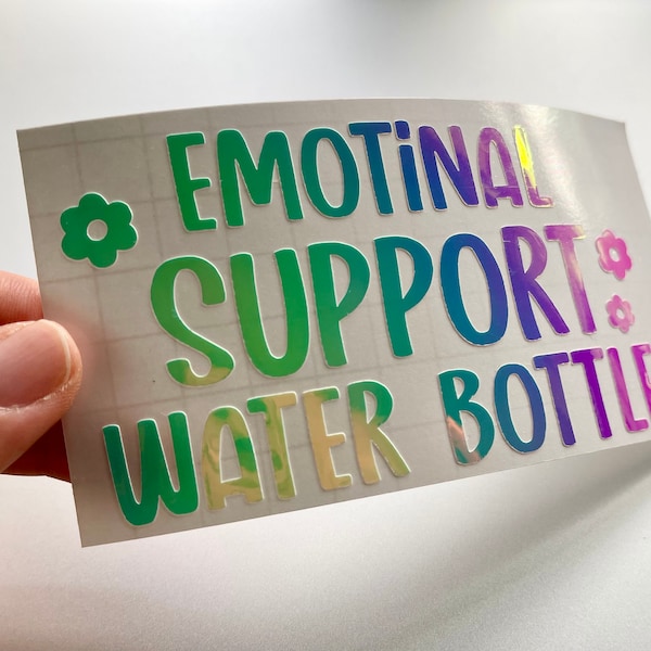 Emotional Support Water Bottle Decal - Etsy