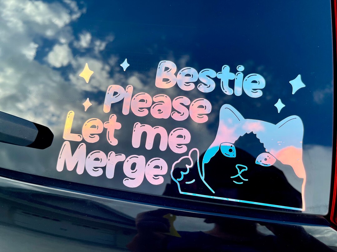 Please Let Me Merge Before I Start Crying Decal | Funny Bumper Sticker ...