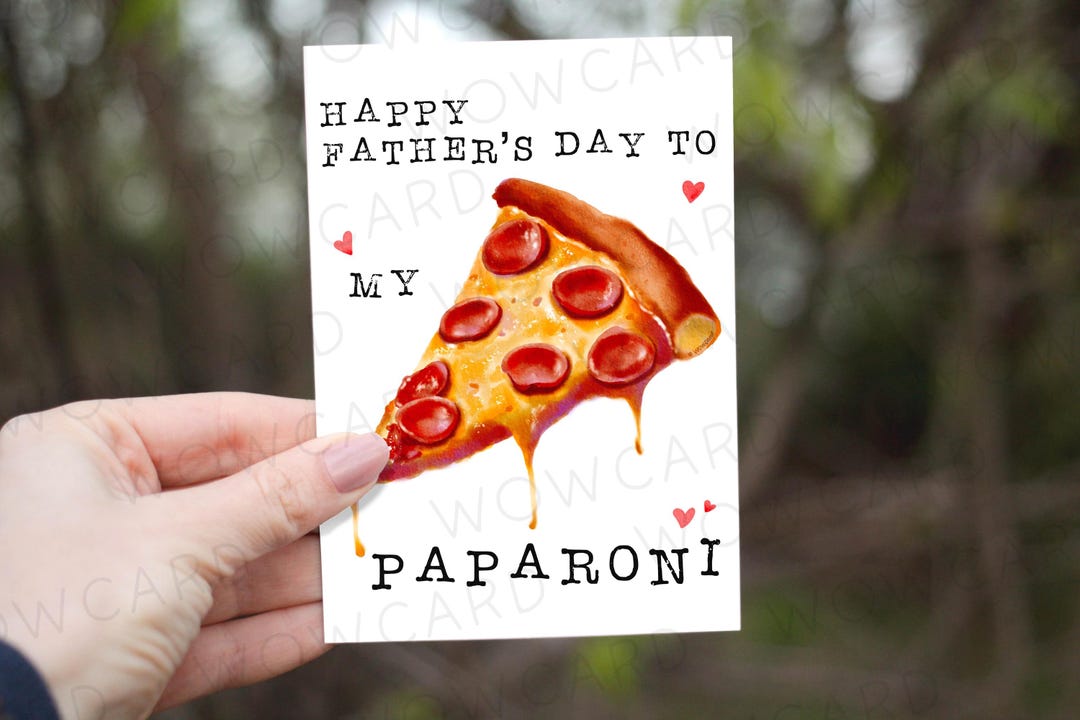 Happy Father’s Day to My Paparoni, Funny Dad Pepperoni Pizza Lover Gift ...