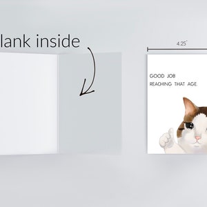 Funny Cat Card, Funny Meme Card, Sad Cat Meme, Watercolor Cat Card ...